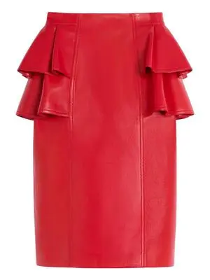 VALENTINO Valentino High Waist Ruffled Midi Skirt
