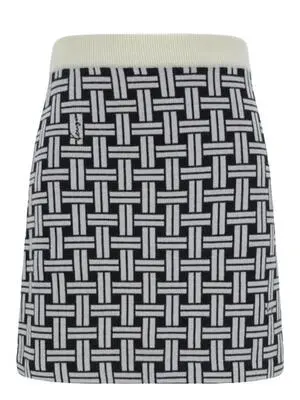 Kenzo Weave Knitted Mini Skirt - Gray