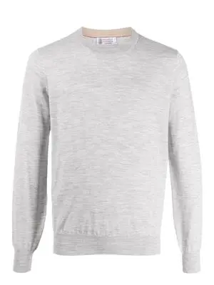 Brunello Cucinelli Crewneck Knitted Jumper - Gray