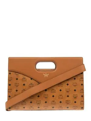 Mcm Logo Shoulder Bag - Brown