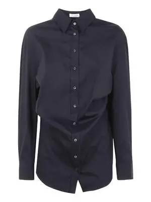Brunello Cucinelli Draped Button-down Shirt - Black