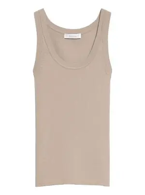 Max Mara Ribbed Tank Top - Turtledove Color