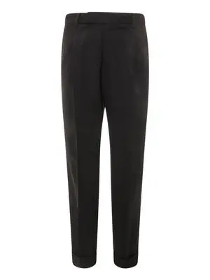 PT TORINO Edge Cuffed Pants - Black