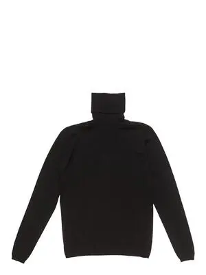 Max Mara Turtleneck Knitted Top With Long Sleeves - Black