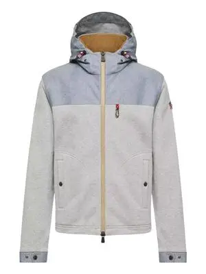 Moncler Color-block Zip-up Hooded Jacket - Grey