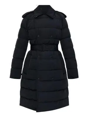 Burberry Belted Waist Down Coat - Black