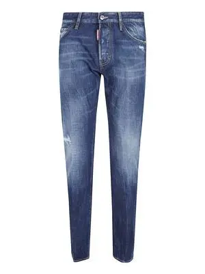 Dsquared2 Cool Guy Faded Distressed Jeans - Navy Blue