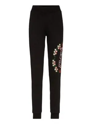 Philipp Plein Embroidered Logo Sweatpants - Black