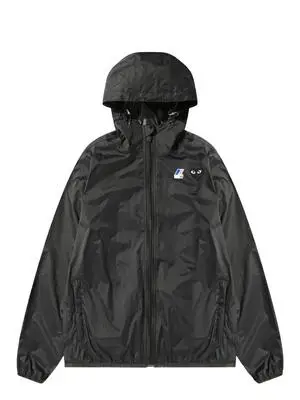 Play Comme Des Garcon Zip Up Hooded Jacket - Black