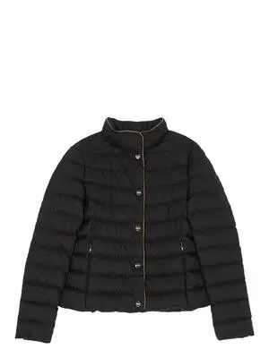 Herno Long-sleeved Down Jacket With Zip Cuffs - Black