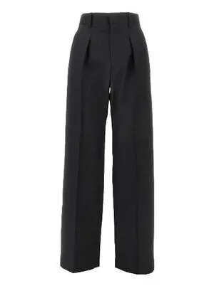 Isabel Marant Étoile Straight Leg Pleated Trousers - Black