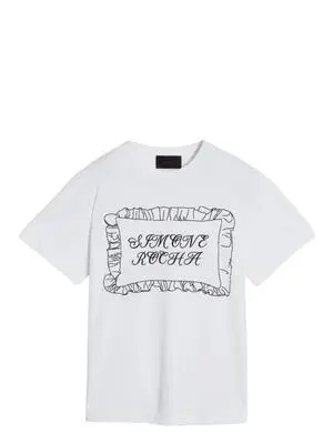 Simone Rocha Printed Crewneck T-shirt - White