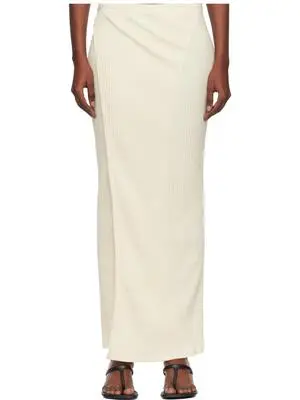 BASERANGE Wrap-around Maxi Skirt - Offwhite