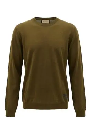 Gucci Embroidered Crewneck Sweater - Brown