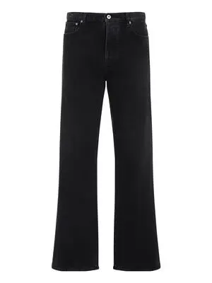 Off-White Logo Patch Flared Jeans - Black