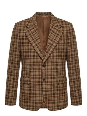 GUCCI Gucci Checked Blazer With GG Monogram