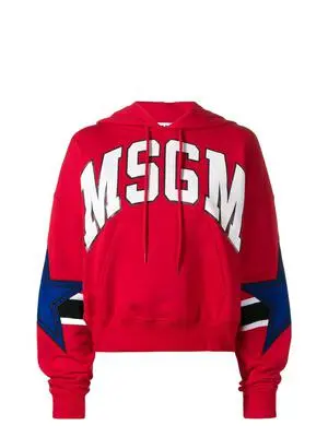MSGM Logo Hooded Sweater - Red