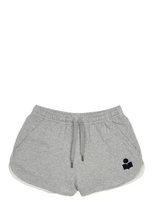 Isabel Marant Étoile Drawstring Shorts With Logo Detail - Gray