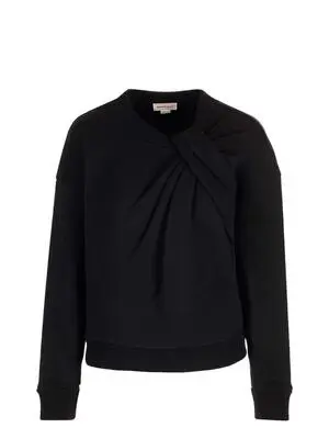 Alexander McQueen Knot Detail Crewneck Sweatshirt - Black