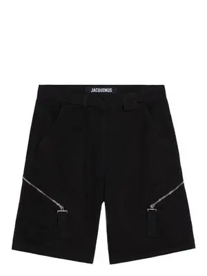 Jacquemus Zipped Cargo Shorts - Black