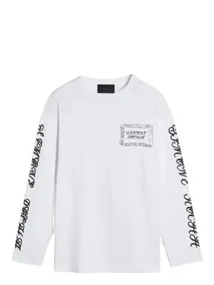Simone Rocha Long Sleeve T-shirt With Pillowcase Print - White