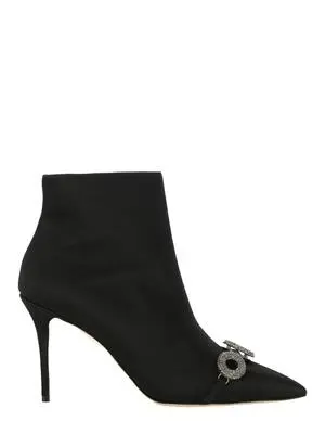 MANOLO BLAHNIK Manolo Blahnik Pointed Toe Stiletto Ankle Boots With Side Zippers