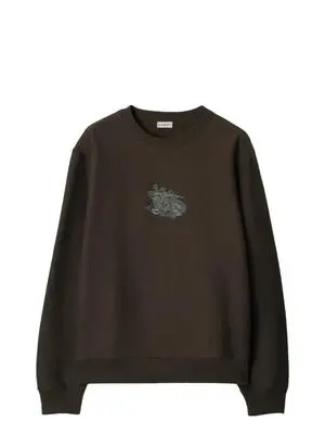 Burberry Long Sleeve Crewneck Sweatshirt With Emblem - Shadow