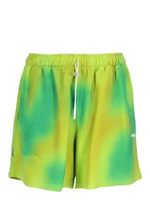 BONSAI Tie-dye Rope Shorts With Logo Detail - Green