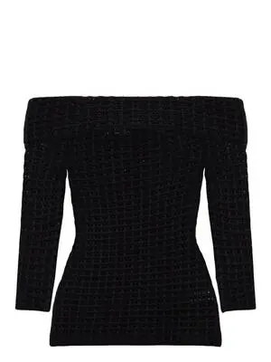 Isabel Marant Étoile Off-shoulder Knitted Top - Black