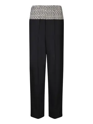Fendi Tailored Pants With Elasticated Waistband - Black