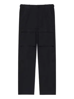 Givenchy Cotton Cargo Pants With Logo Detail - Black