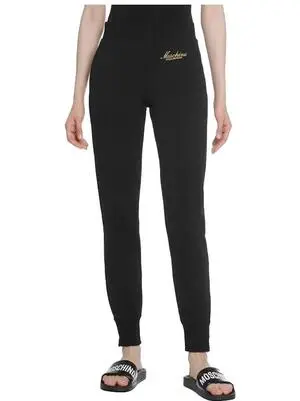 Moschino Embroidered Logo Trousers - Black