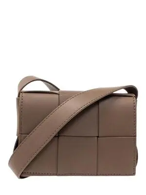 Bottega Veneta Mini Cassette Shoulder Bag - Taupe