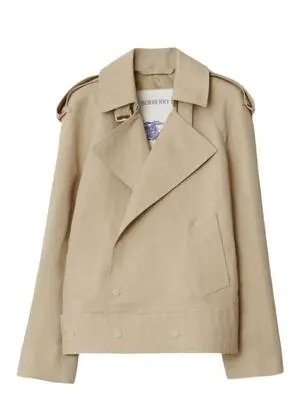 Burberry Double-breasted Trench Jacket - Nude