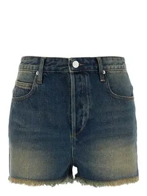 Isabel Marant Étoile Lesia Denim Mini Shorts - Black