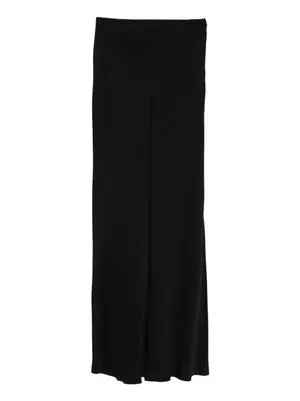 TWINSET Maxi Skirt With Logo Plaque - Black