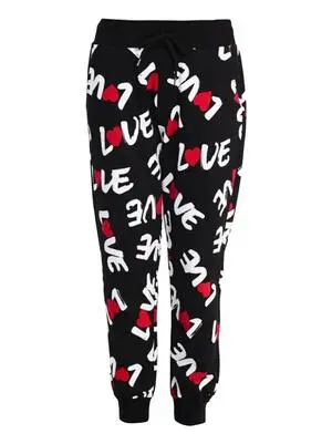 Moschino Detailed Sweatpants - Black
