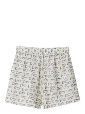 Burberry Drawstring All-over Printed Shorts - White