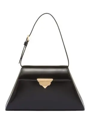 Prada Medium Brushed Leather Handbag - Black