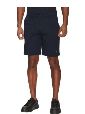 Emporio Armani Logo Patch Shorts - Navy Blue