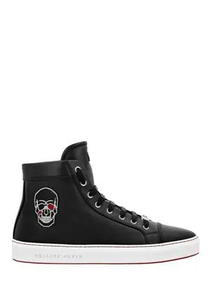 Philipp Plein High-top Sneakers With Logo Detail - Black