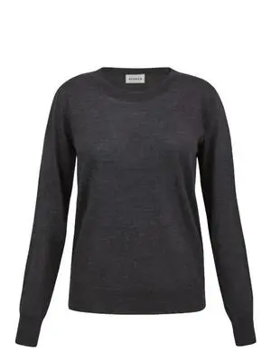 P.a.r.o.s.h Fine-knit Round Neck Sweater - Grey