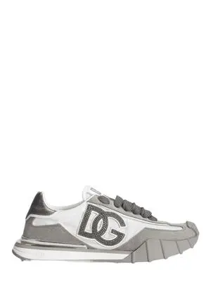 Dolce & Gabbana Dg Logo Embellished Sneakers - Gray