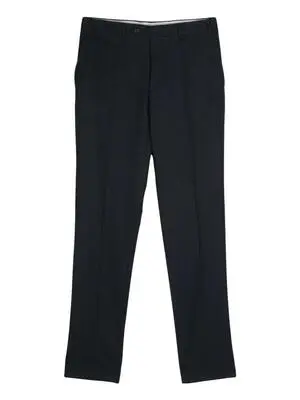 Canali Belt Loop Casual Pants With Button Detail - Black