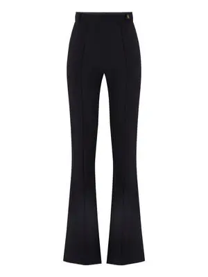Elisabetta Franchi Logo Charm Flared Pants - Black