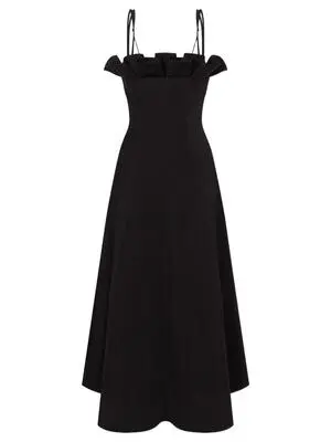 Philosophy Di Lorenzo Serafini Ruffled Midi Dress - Black