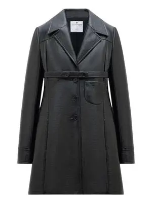 COURREGES Belted Short Coat - Black