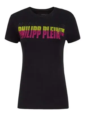Philipp Plein Embellished Logo T-shirt - Black