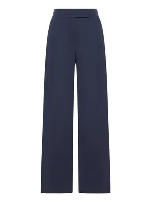 Giorgio Armani High-waisted Wool Trousers - Blue