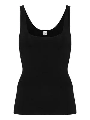 TOTEME Sleeveless Knitted Tank Top - Black